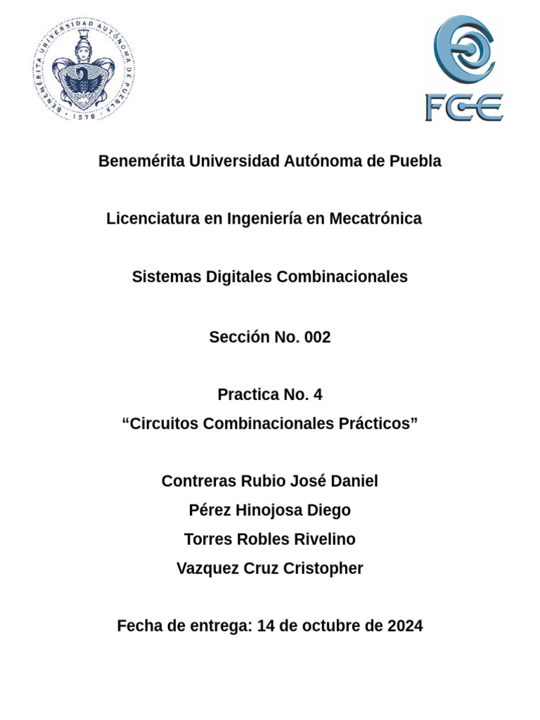 Equipo4 Practica4 | PDF | Puerta lógica | Ingeniería Informática