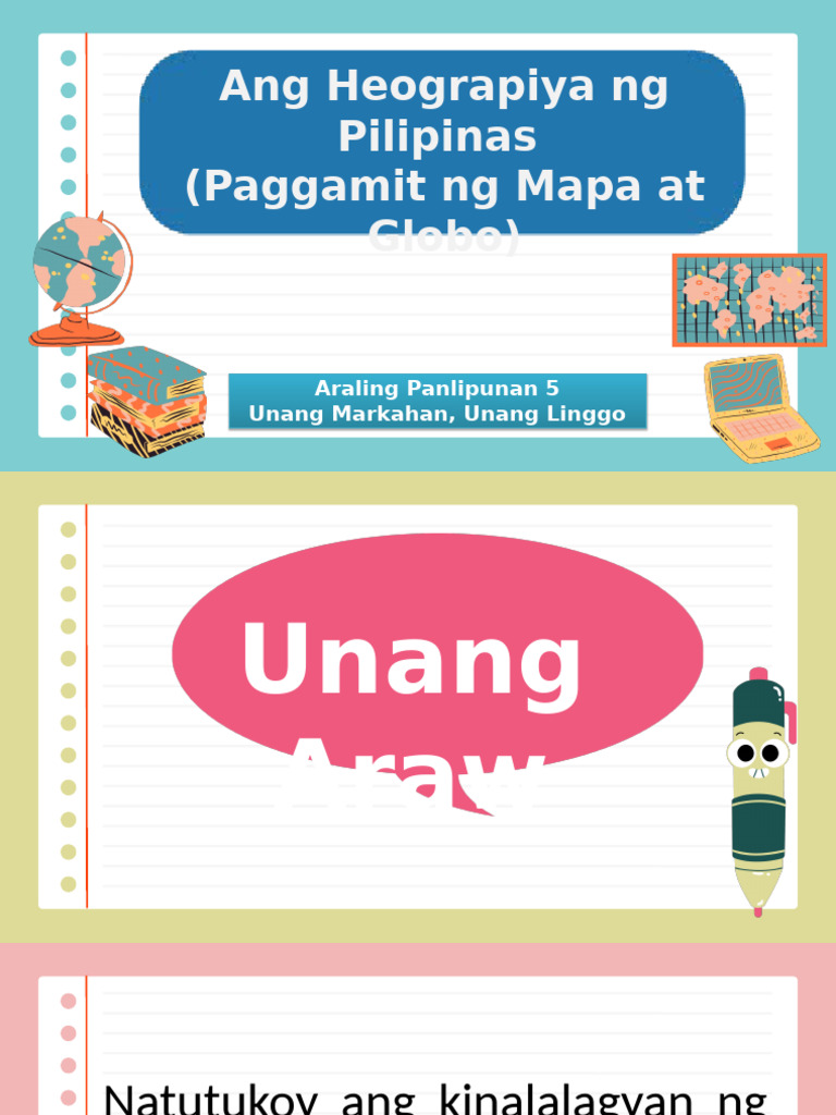 Ang Heograpiya NG Pilipinas (Paggamit NG Mapa at Globo) : Araling ...