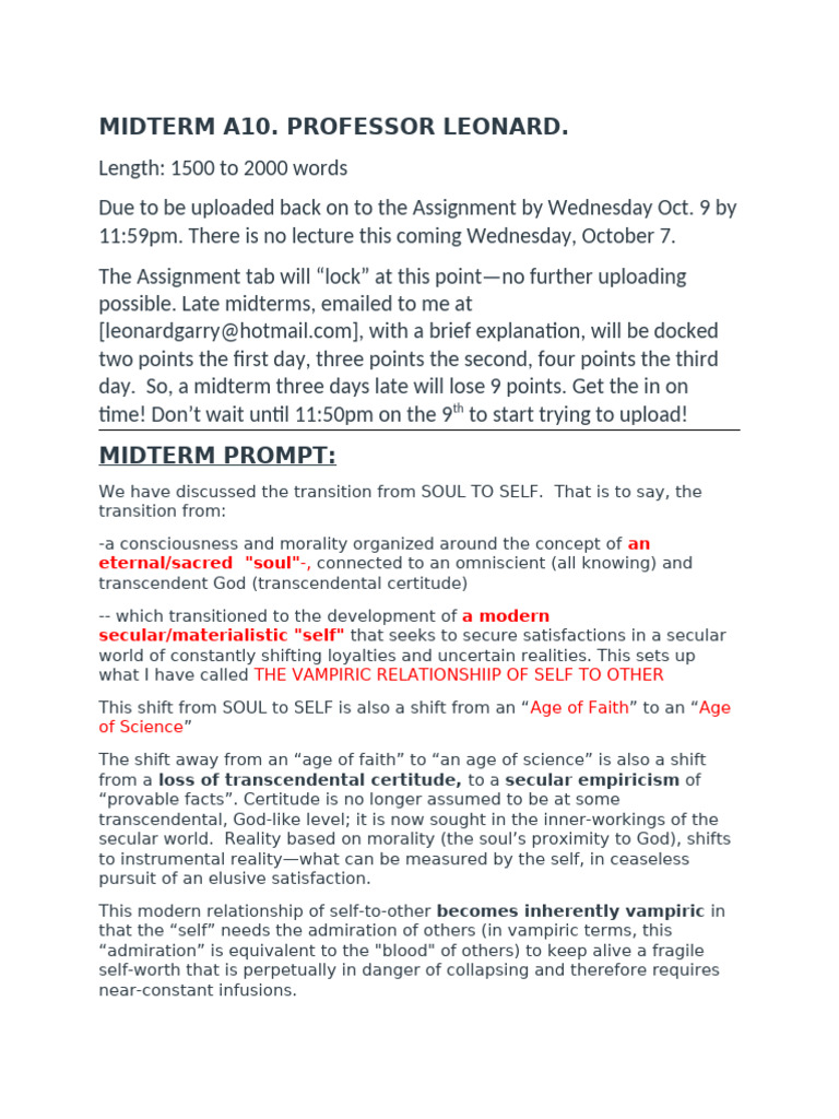 A10.midterm 2024 | PDF | Philosophy