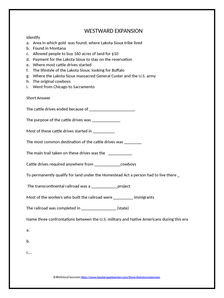 Westward Expansion | PDF | Sioux | Lakota People