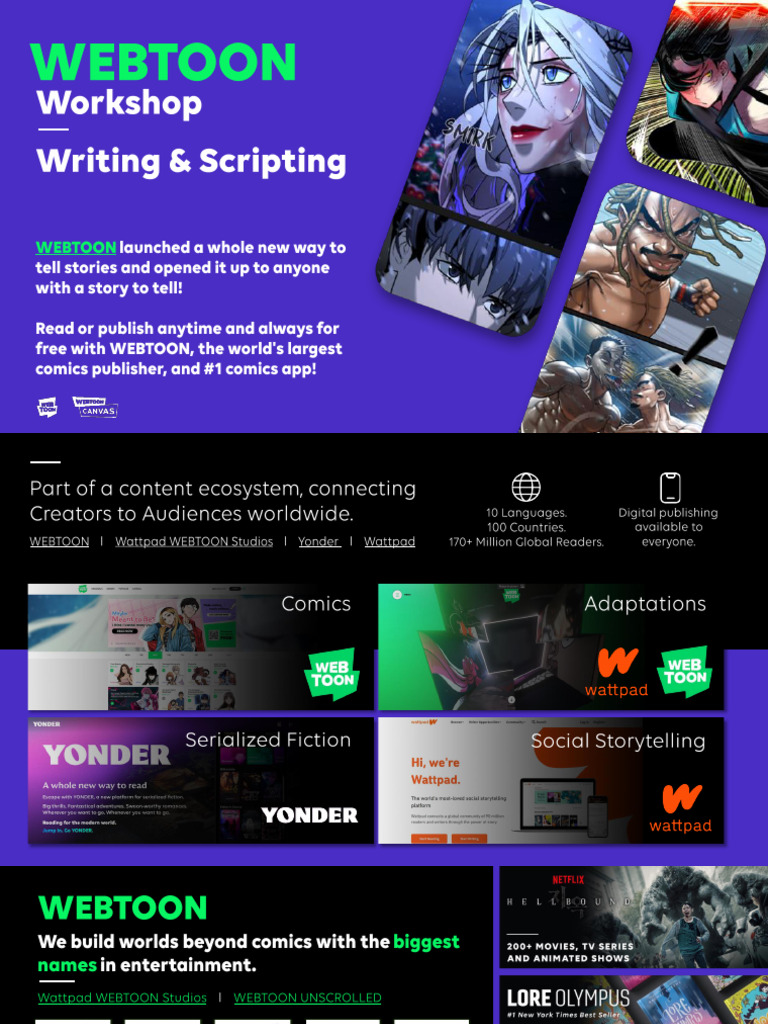 WEBTOON's Unique Script Formats For Scroll Comics Series | PDF