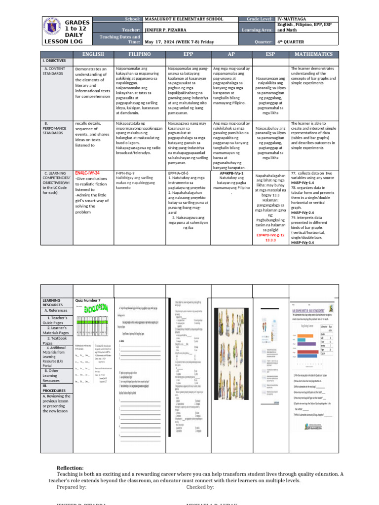 DLL 4TH Quarter Week 6 - Friday | PDF