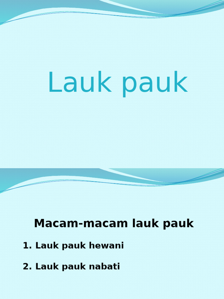 Lauk Pauk | PDF