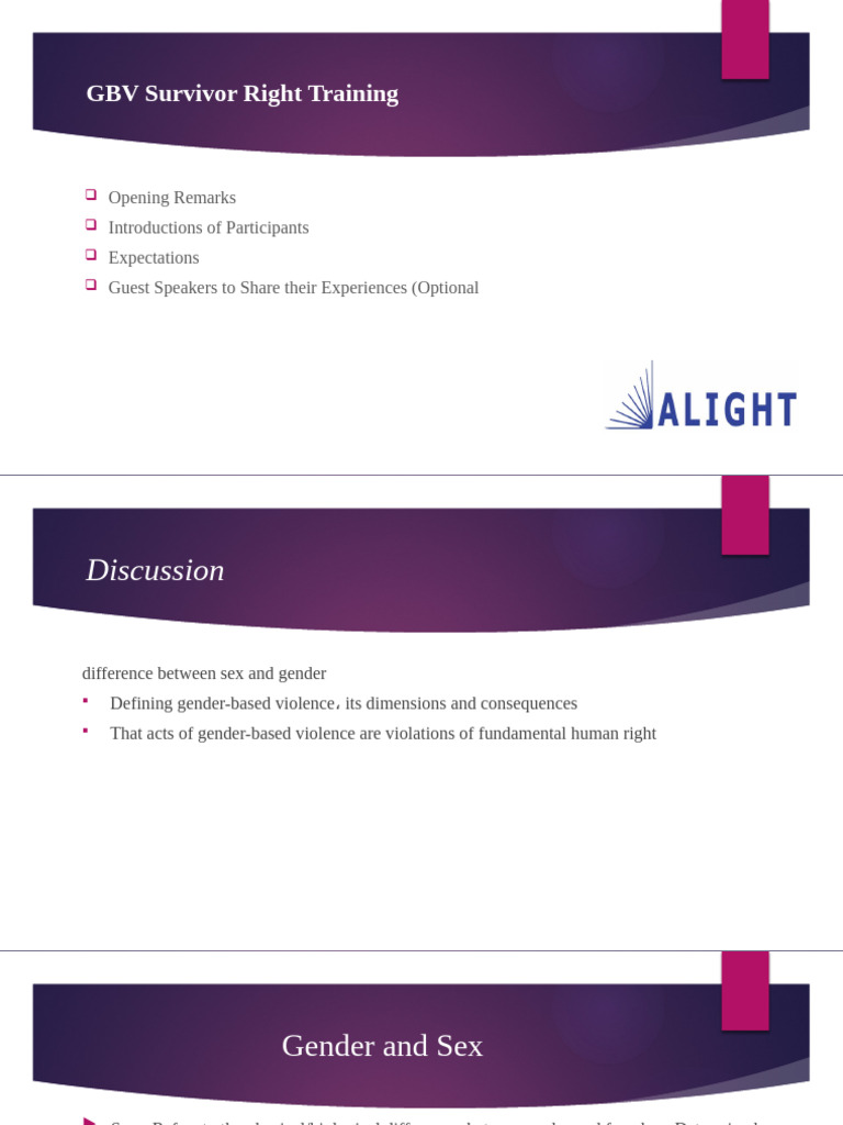 GBV Survivor Rights and Support Training | PDF | Violence Against Women ...