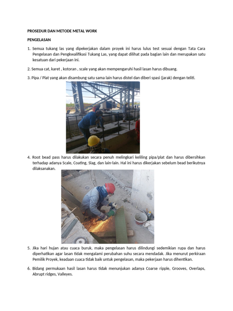 Prosedur Dan Metode Kerja Pengelasan | PDF | Griya & Taman | Sains & Matematika