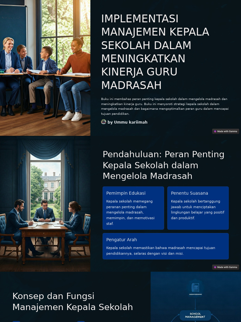 Implementasi Manajemen Kepala Sekolah Dalam Meningkatkan Kinerja Guru Madrasah | PDF