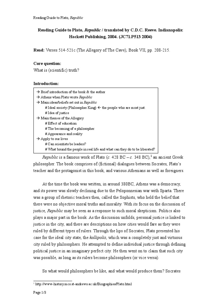 01 Reading Guide Plato | PDF | Plato | Socrates