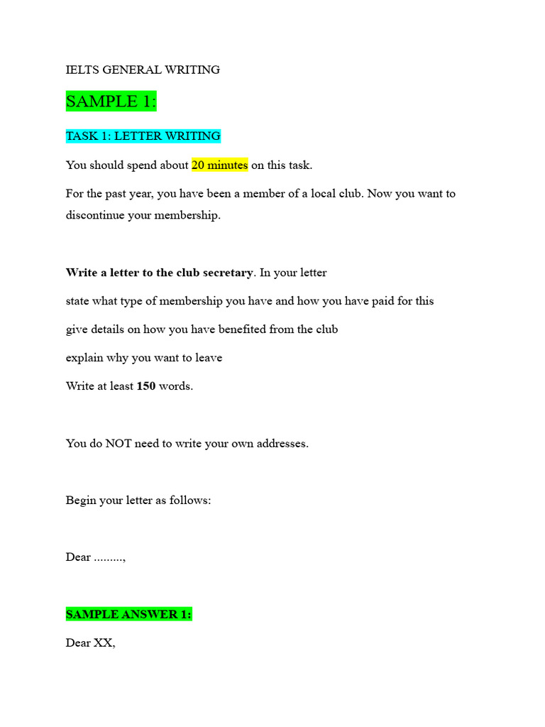 Ielts General Writing Sample Week 2 | PDF