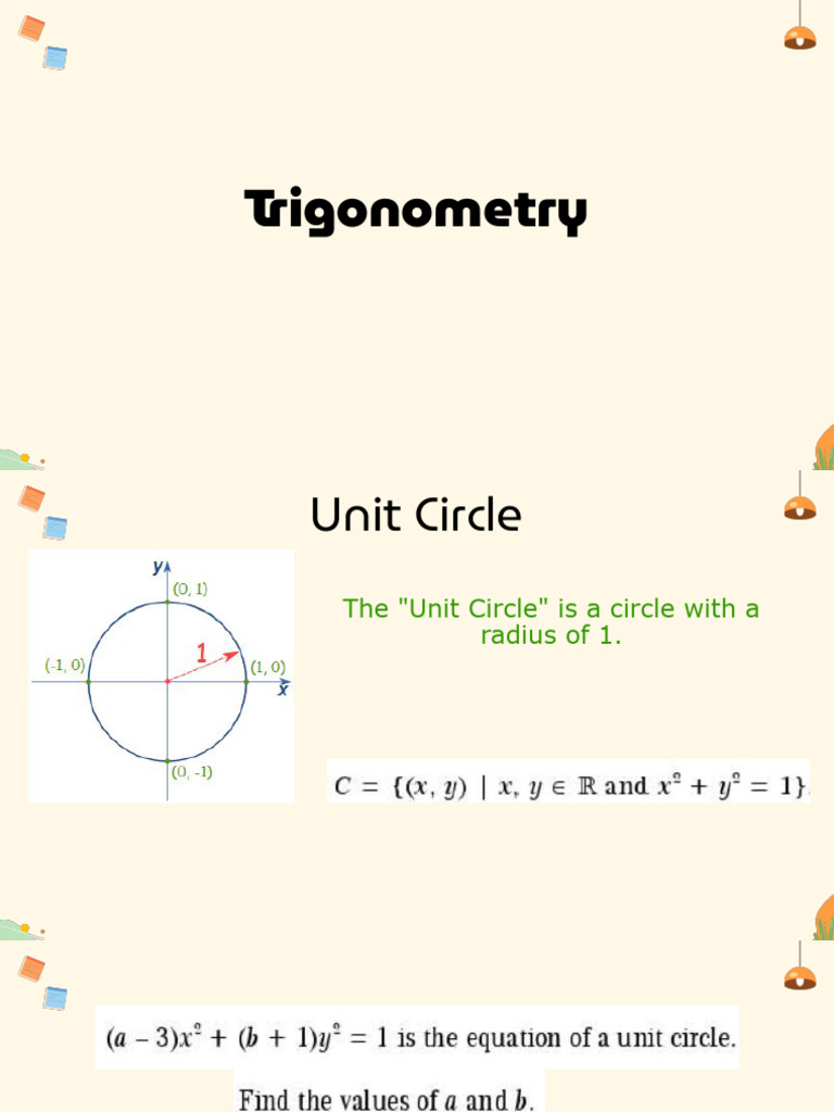 Unit Circle & Trigonometry Guide | PDF | Science & Mathematics ...