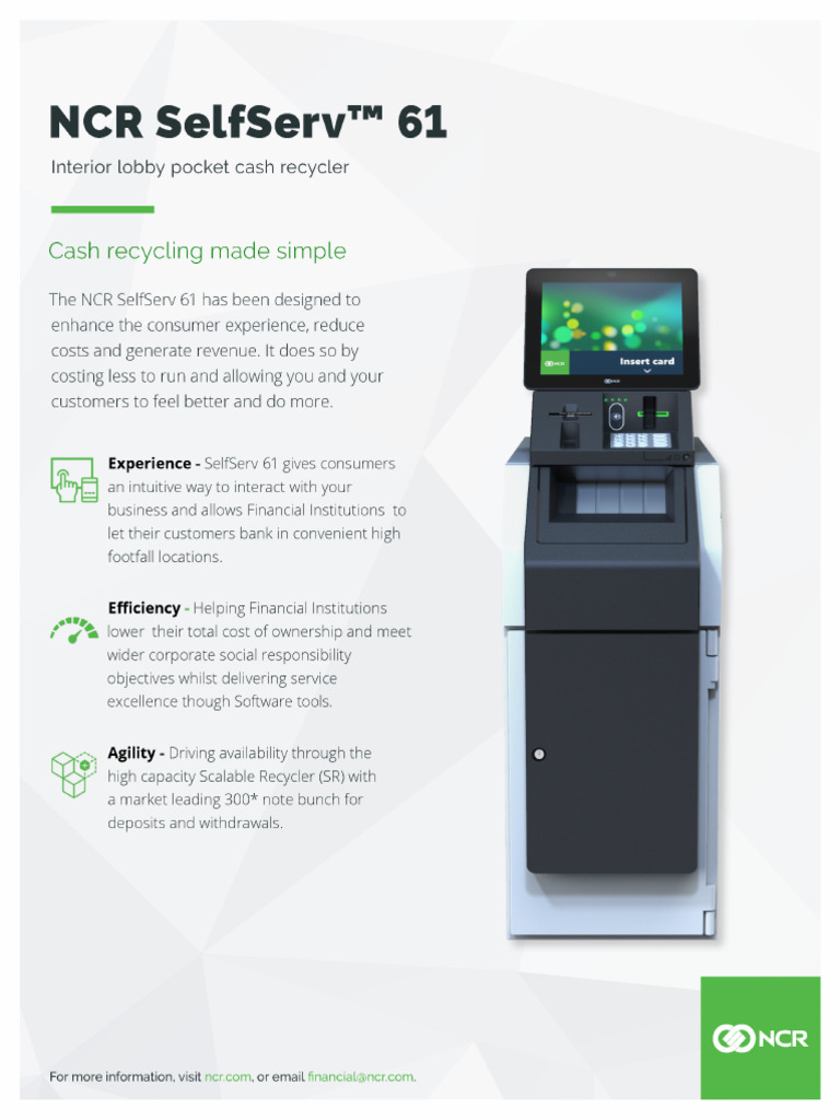 NCR SelfServ 61 Datasheet | PDF