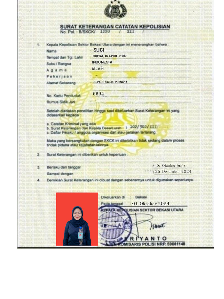 SKCK NEN PRT 3 | PDF