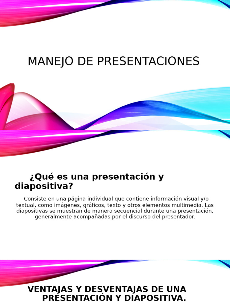 Manejo de presentaciones | PDF