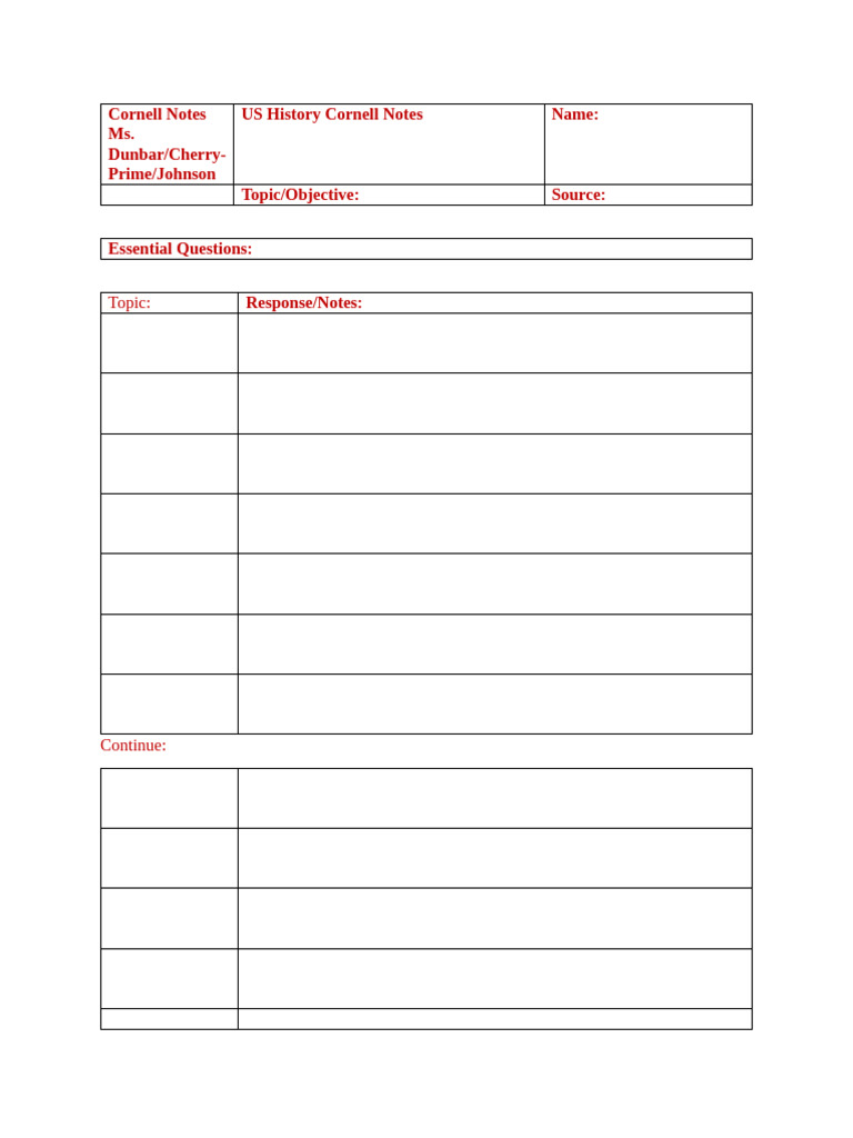 U. S. History Cornell Notes 5 | PDF | Language Arts & Discipline | Art