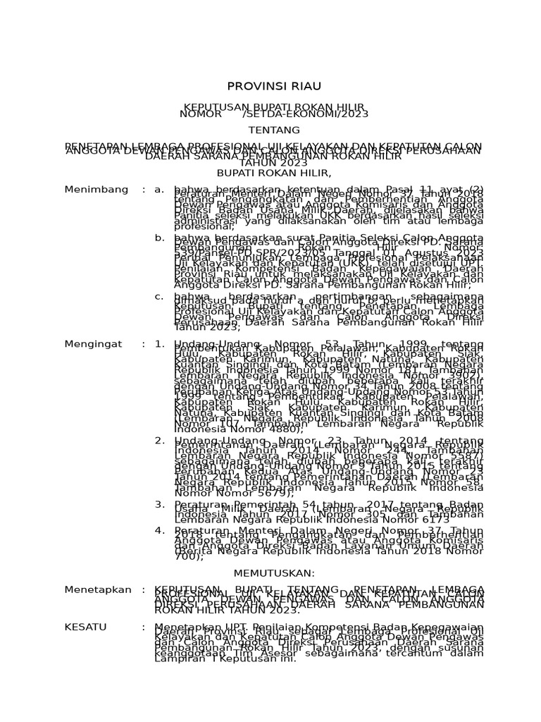 Sk. Penunjukan Ukk | PDF