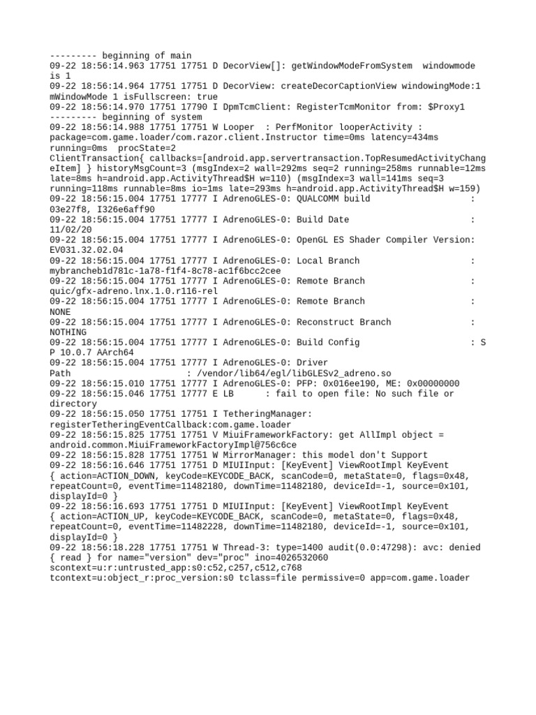 Com.game.Loader Logcat | PDF | 3 D Computer Graphics | Computer Libraries