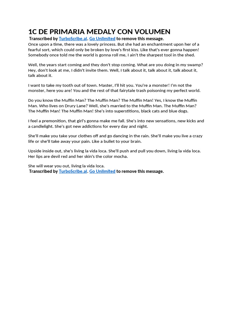 1c de Primaria Medaly Con Volumen | PDF