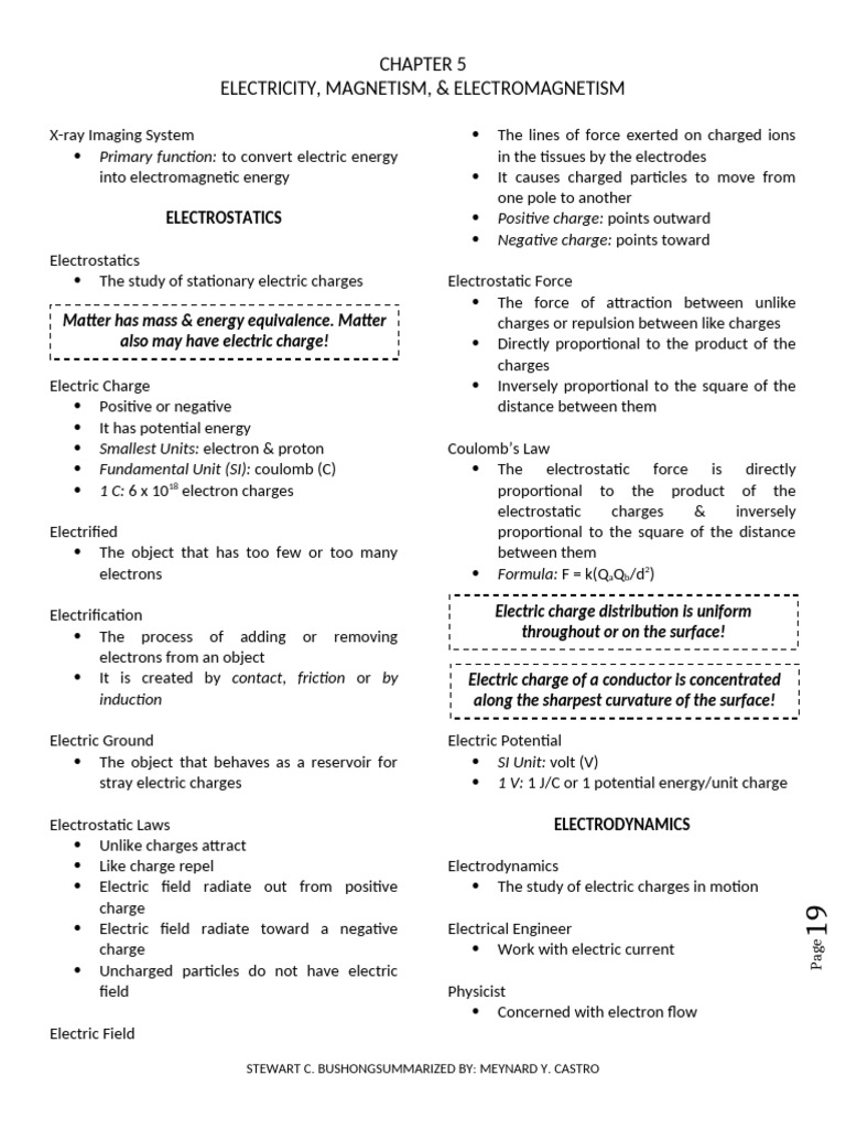 Chapter 5 Electricity Magnetism Electromagnetism | PDF | Magnetism ...