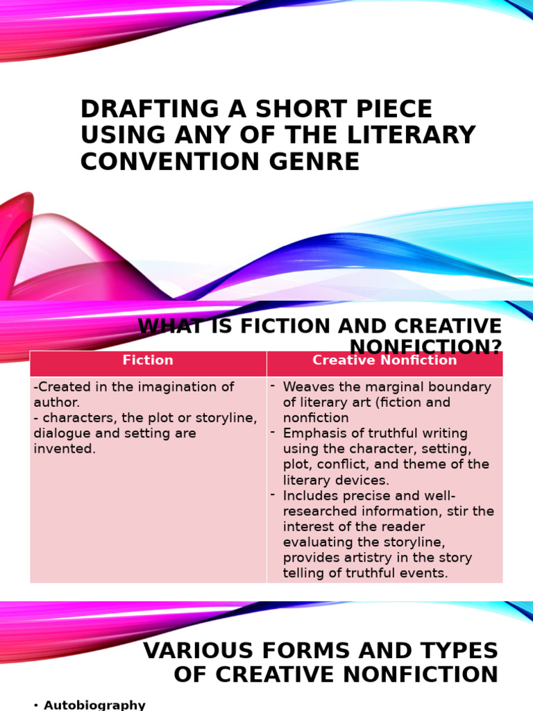 Drafting A Short Piece Using Any of The | PDF | Creative Nonfiction ...