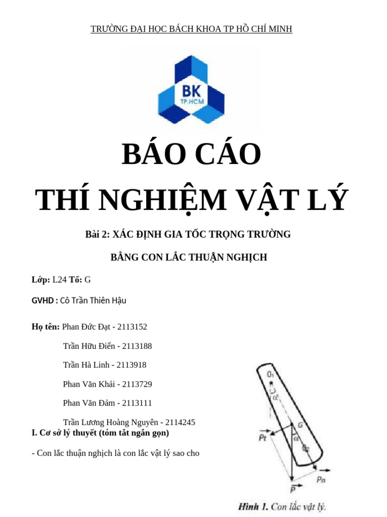 Báo Cáo TNVL Bài 2 - L24 Nhóm G | PDF