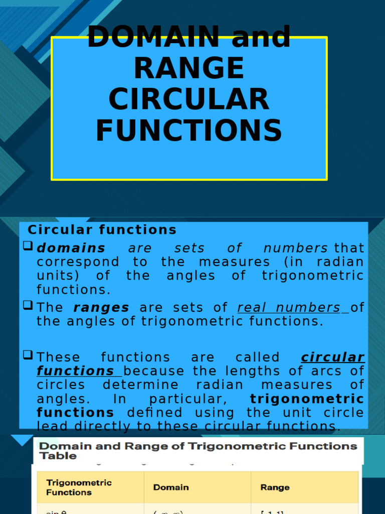 Understanding Circular Functions and Graphs | PDF | Trigonometric ...