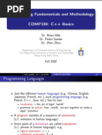 Programming With C++ COMP2011: Introduction: Cecia Chan Albert Chung Cindy Li | PDF | Compiler ...