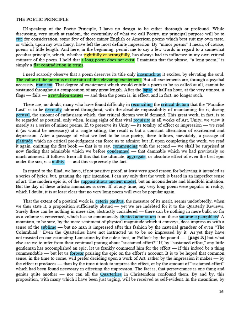 The Essence of Minor Poetry | PDF | Poetry | Truth