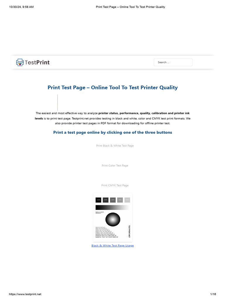 Print Test | PDF | Printer (Computing) | Magenta
