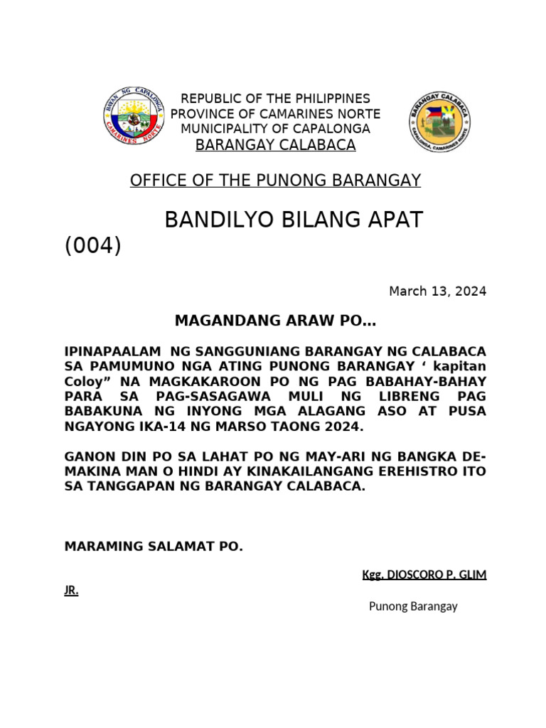 Bandilyo 4 | PDF