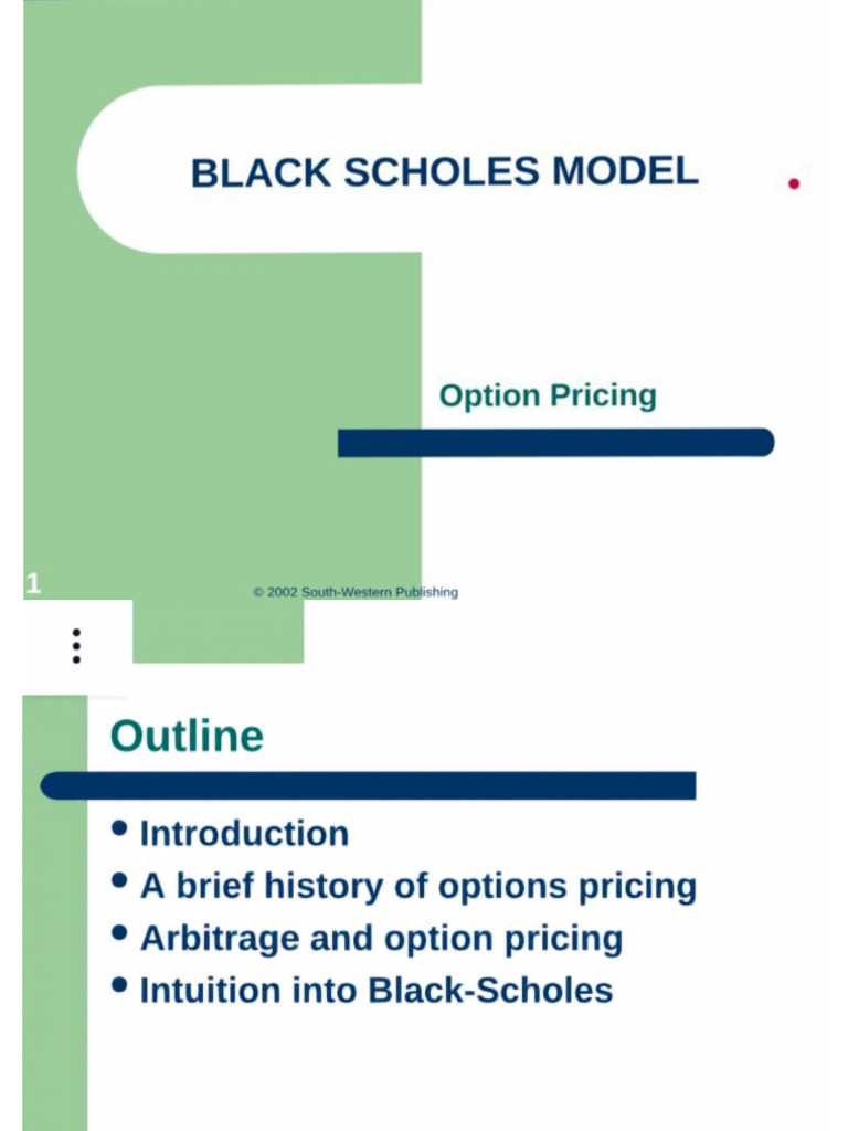 BLACK SCHOLES MODEL | PDF