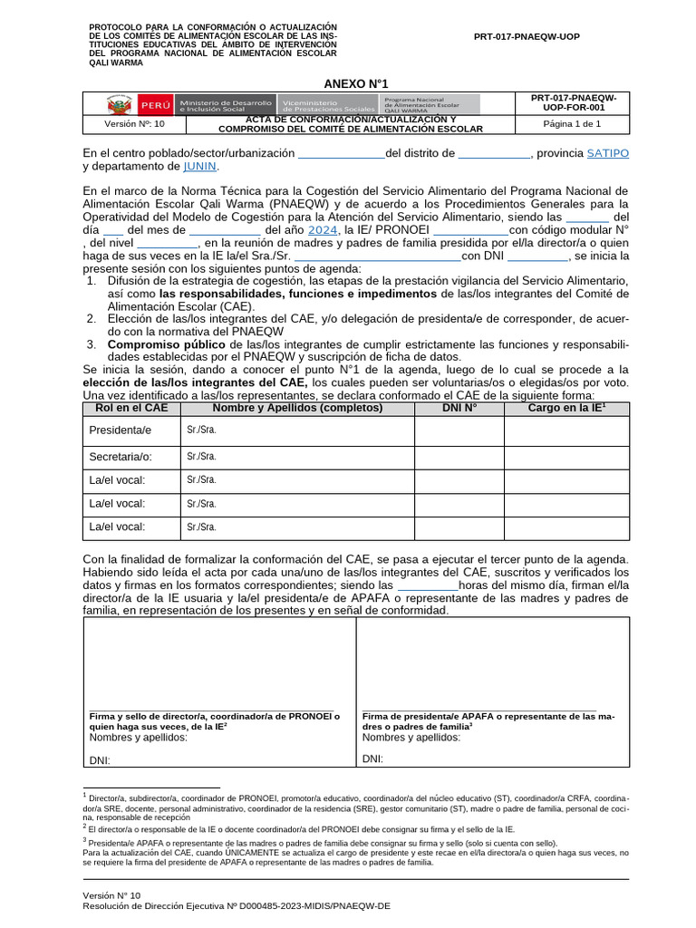 Formato de Actualizacion Cae 2024 | PDF | Documento de identidad