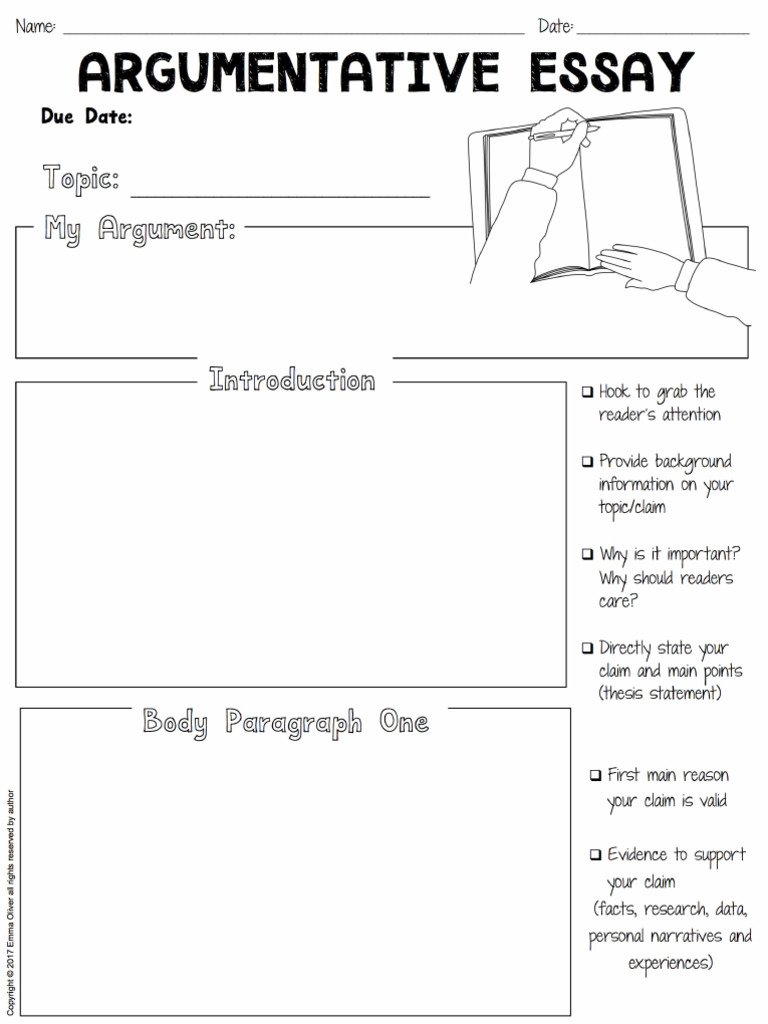 Argumentative Essay Organizer+Fillable | PDF | Servicio de redes ...