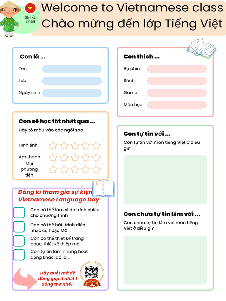 Vietnamese Worksheet Day 1 | PDF