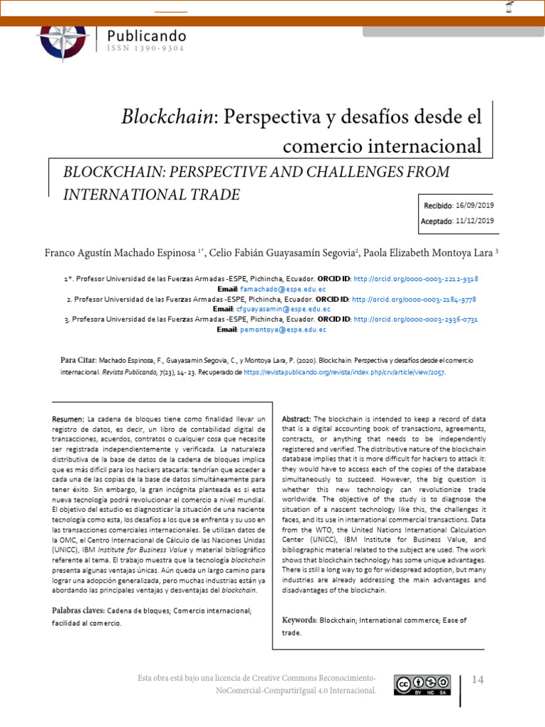 Paper Ing. Franco Machado | PDF | Moneda | El comercio internacional