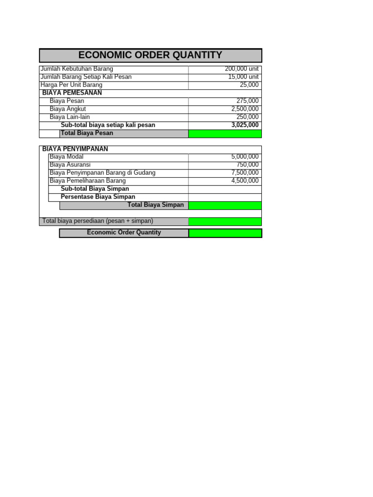 Persediaan EOQ 2024 | PDF
