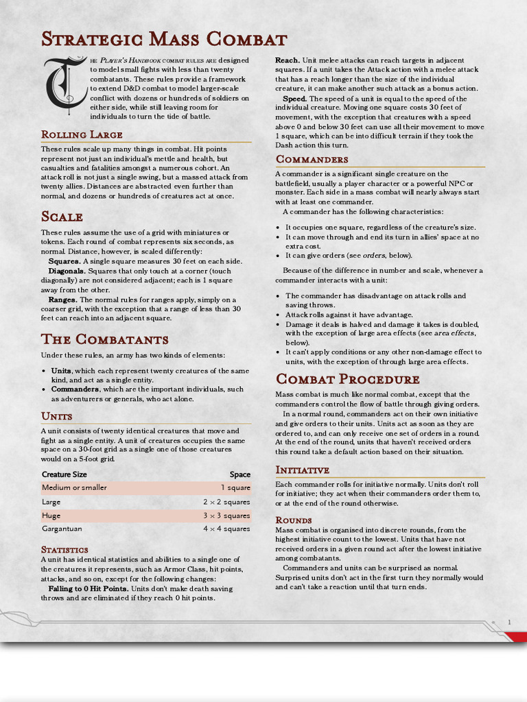 Strategic Mass Combat - Large-Scale Battles - GM Binder | PDF | Battles ...