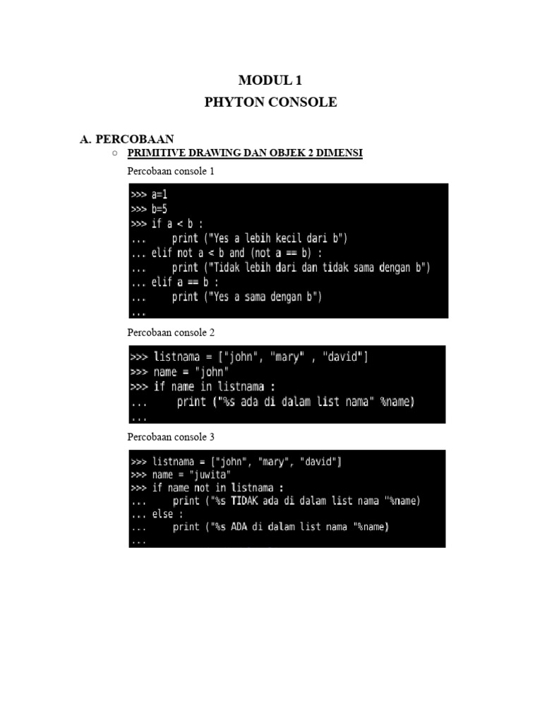 1-Modul-Phyton Console MHS 2022 | PDF