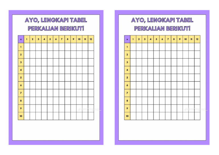 Lengkapi Perkalian | PDF