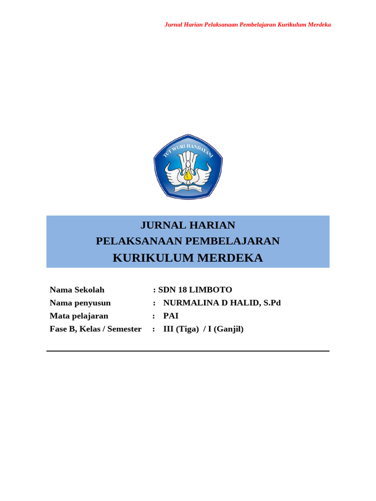 Jurnal Mengajar Pai 3 | PDF