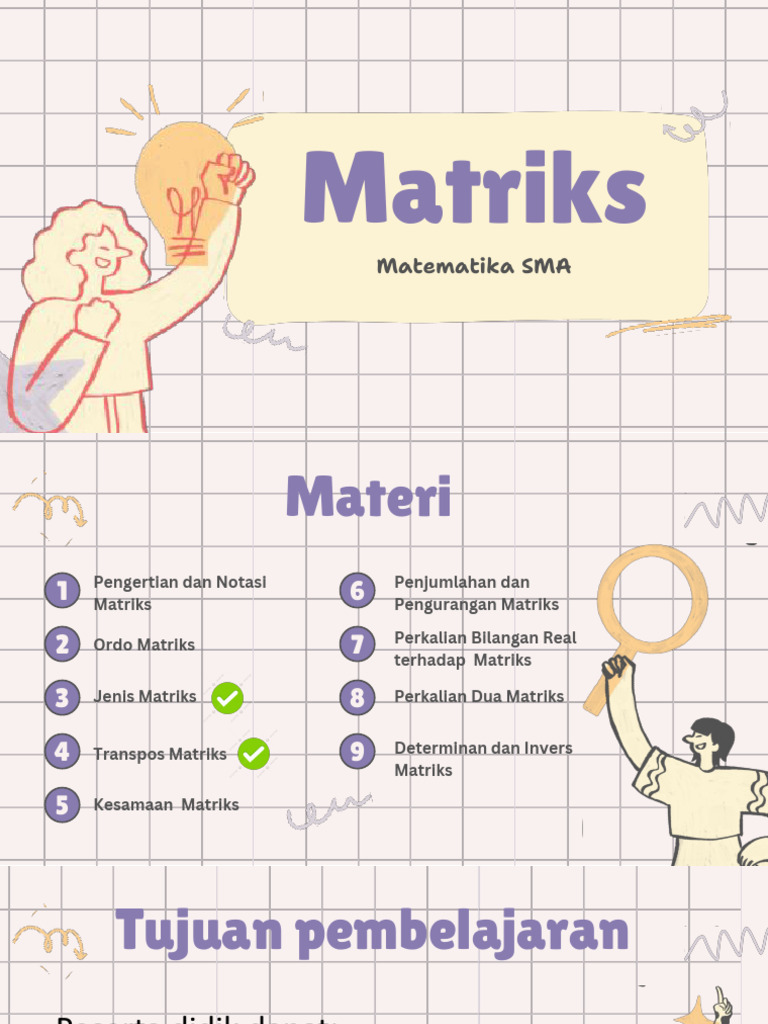 Jenis Matriks Dan Transpose Matriks | PDF