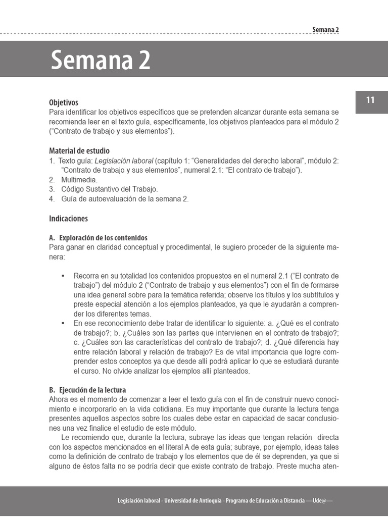 GuiaEstudio LL Semana2 | PDF | Derecho laboral | Salario