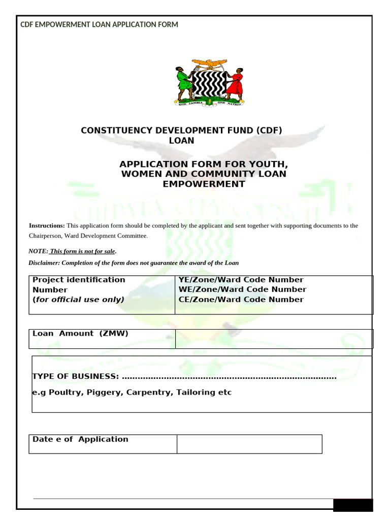 Loan Empowerment Application Form | PDF | Business | Economies