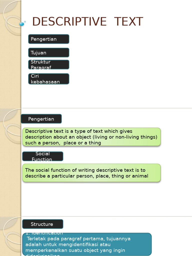 DESCRIPTIVE TEXT Kelas 10 | PDF | Language Arts & Discipline