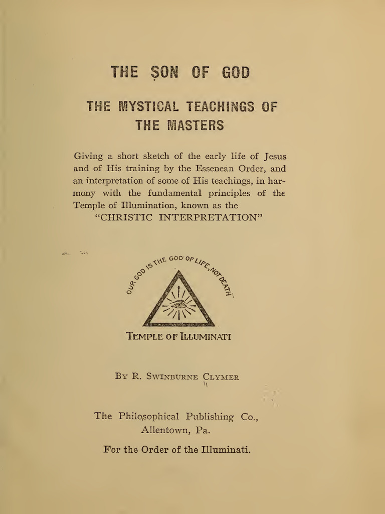 The Son of God The Mystical Teachings of The Masters (R. Swinburne ...