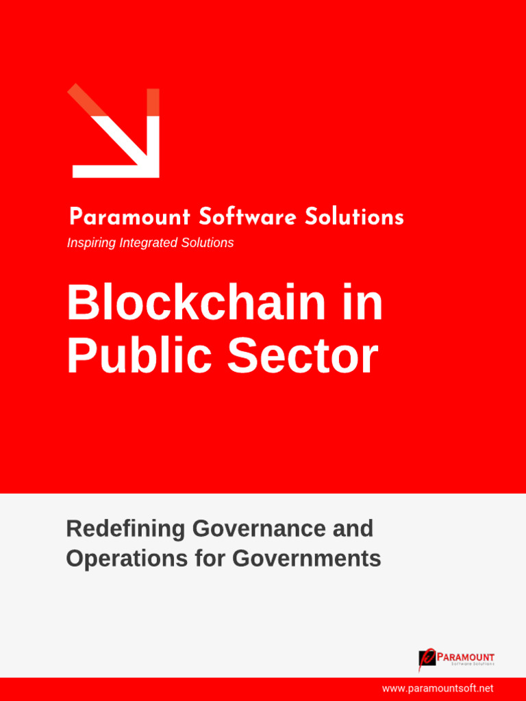 Blockchain's Role in Public Sector Governance | PDF | Governance