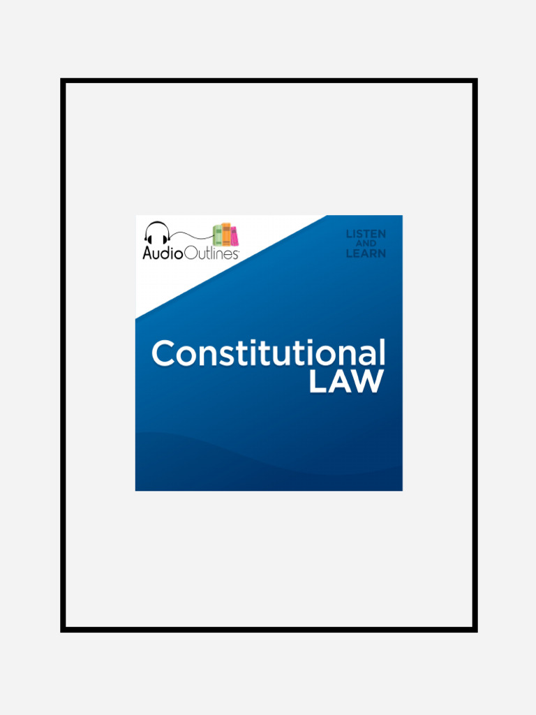 Constitutional Law Outline | PDF | Article Three Of The United States ...