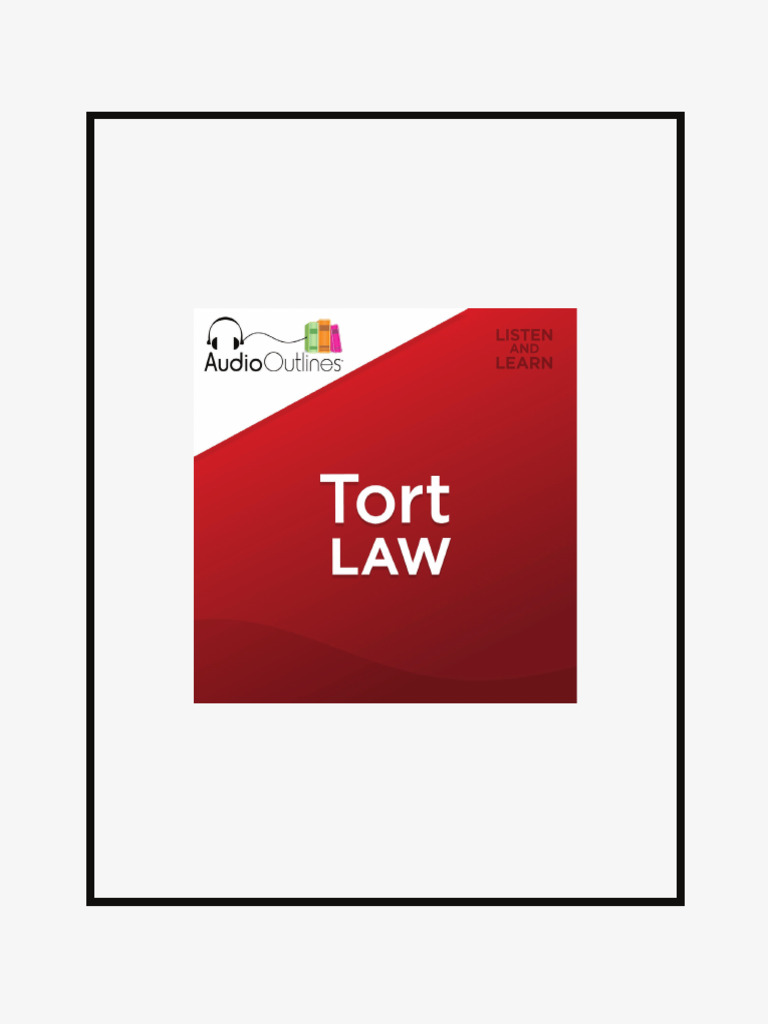 Tort Law Outline | PDF