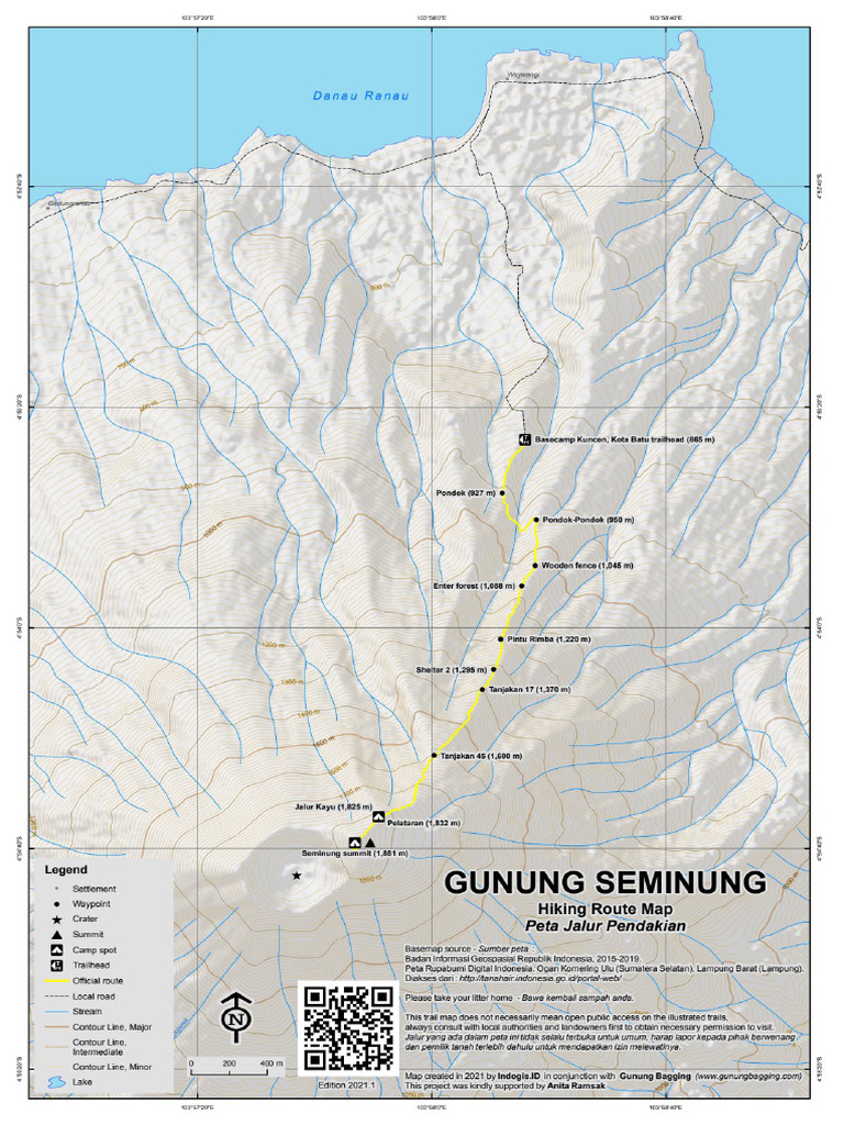 Peta Jalur Pendakian Gunung Seminung | PDF