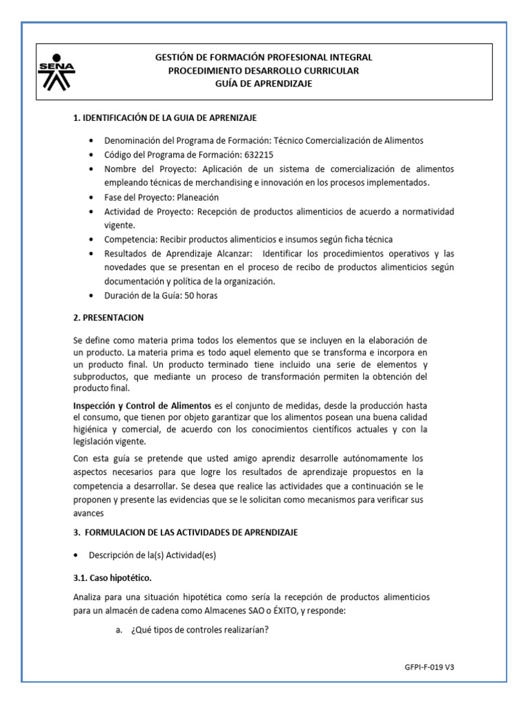 GFPI-F-019 - Formato - Guia - de - Aprendizaje (7) SEGURA | PDF | Alimentos | Papel
