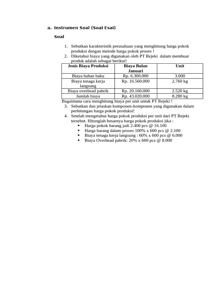 Instrumen Soal | PDF | Komputer