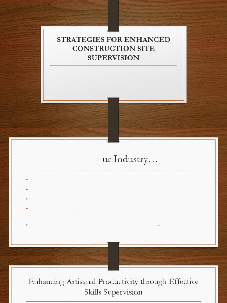 Strategies for Enhanced Construction Site Supervision | PDF | Logistics ...